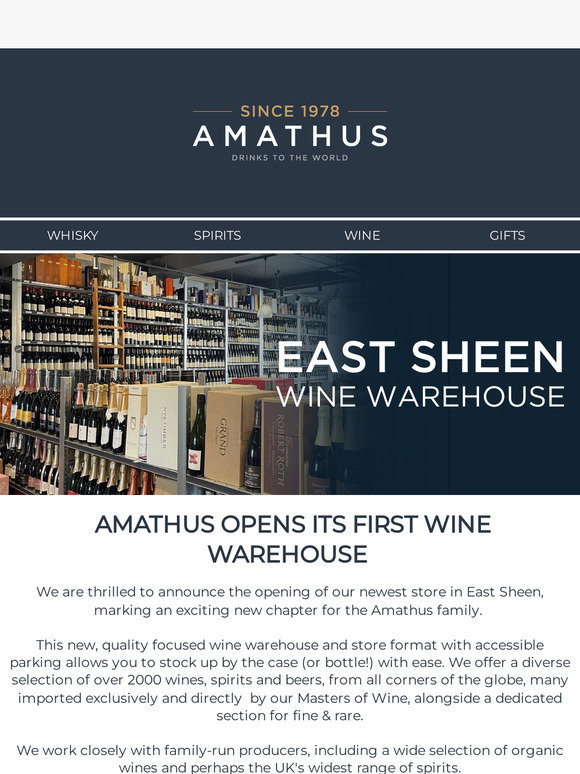 Amathus Drinks: Exciting News: Our New East Sheen Wine Warehouse Is Now ...