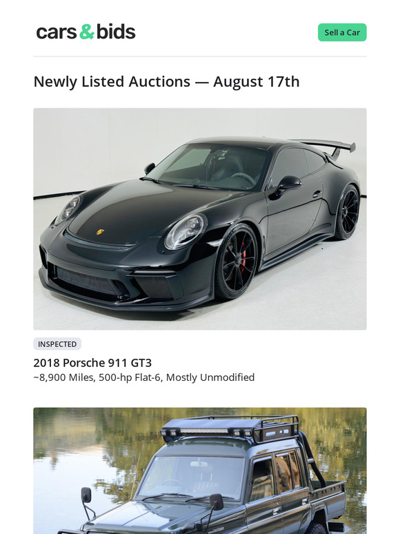 Cars & Bids: Cars & Bids Today | Milled
