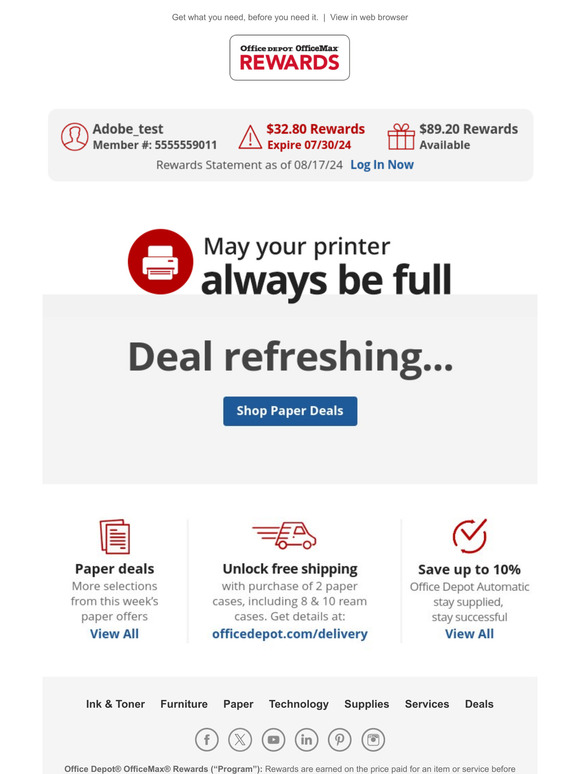 Office Depot: Adobe_Test, Order now before you're scrambling to find ...