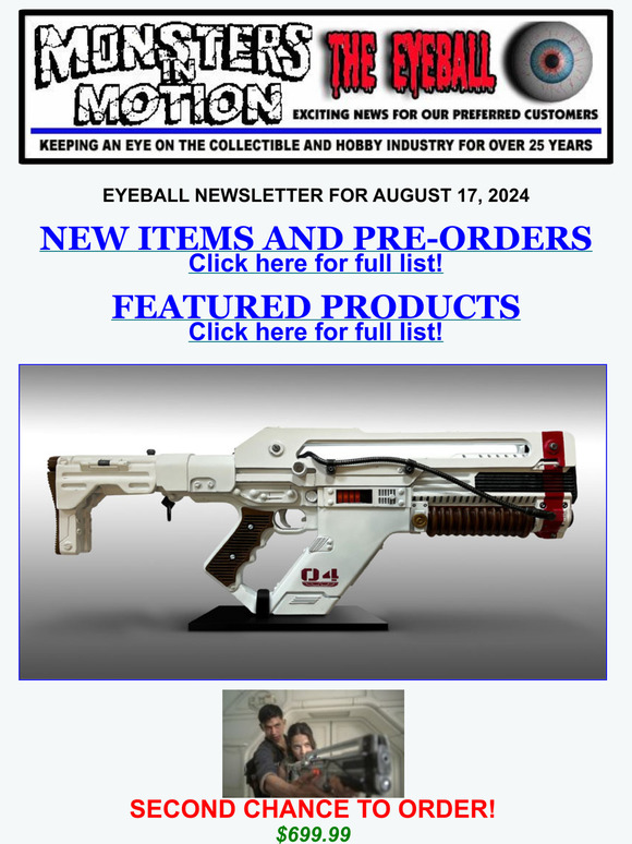 Monsters in Motion: Alien Romulus, Spock Ears Mug, Dune Models and More ...