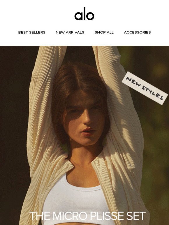 Alo Yoga: NEW: The Micro Plisse Set | Milled