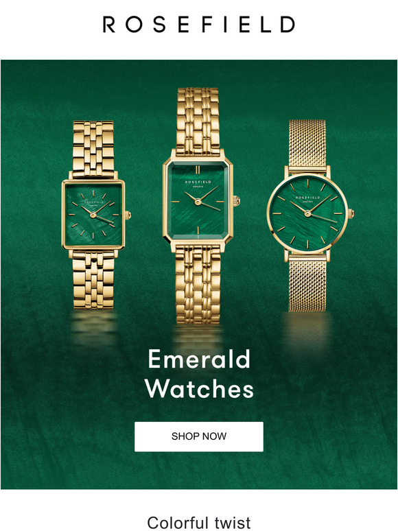 Rosefield: 5 emerald green watches | Milled