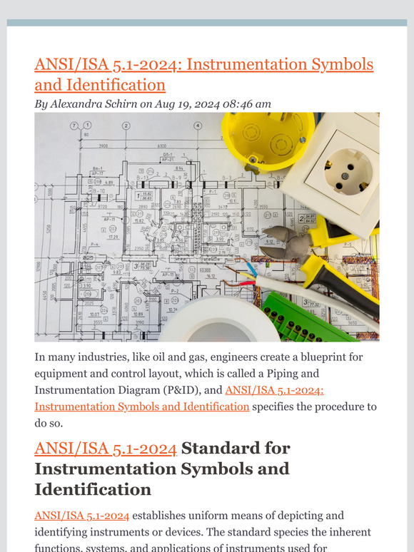 ANSI: New from the ANSI Blog: ANSI/ISA 5.1-2024: Instrumentation Symbols and Identification | Milled