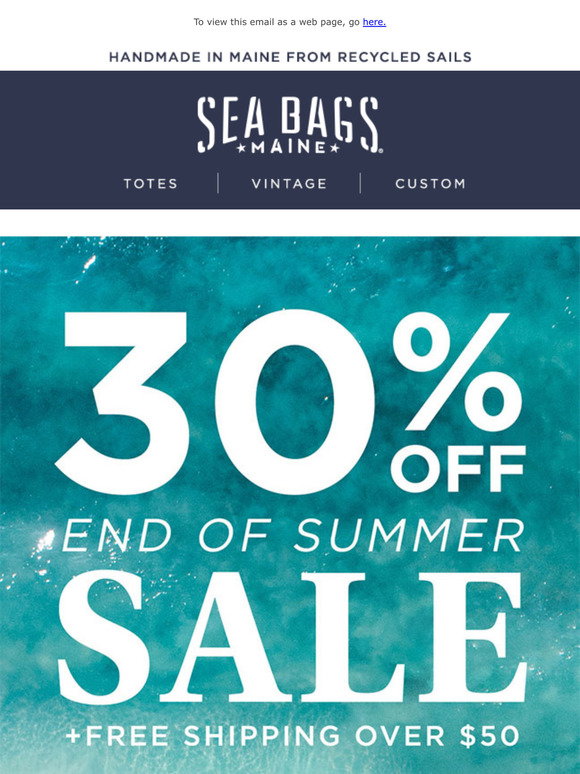 Sea Bags: Get 30% Off + Free Shipping on our Recycled Sail Products ...