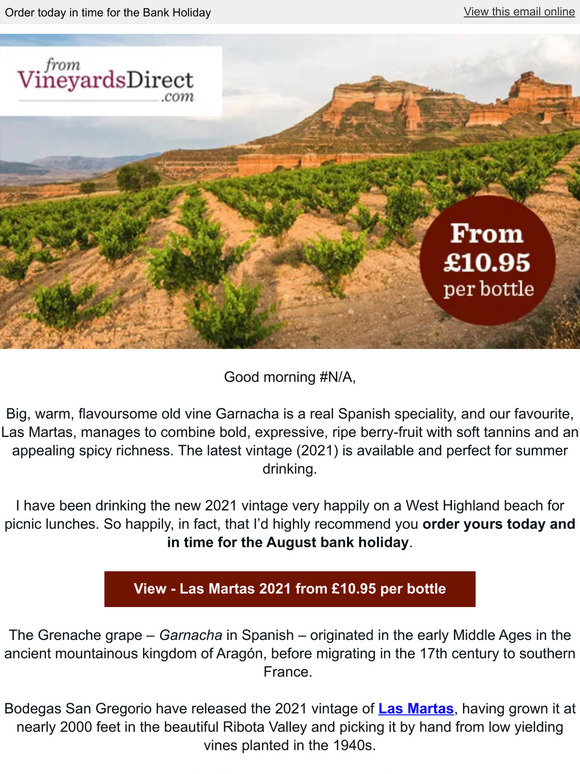 From Vineyards Direct: Great-Value Spanish Red - Perfect for Summer ...