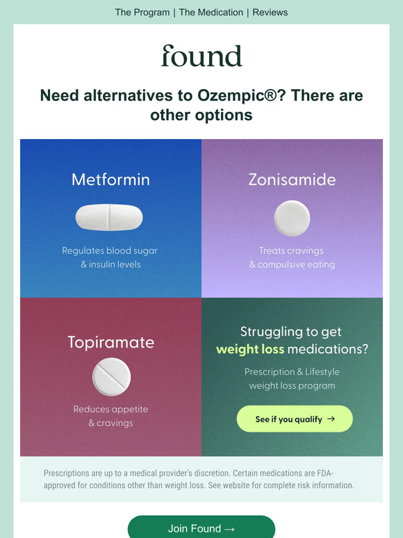 Found Health: Need alternatives to Ozempic®? There are other options ...