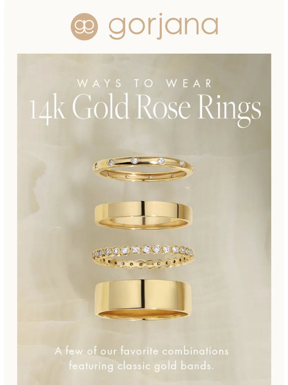 Gorjana: Solid gold stacks — | Milled