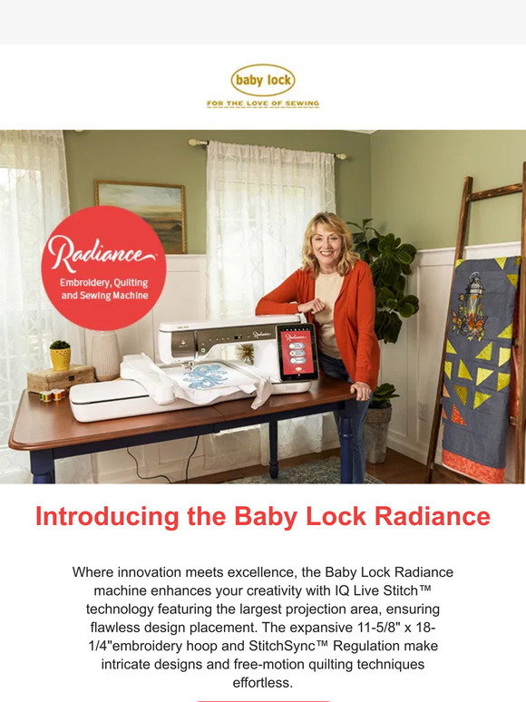 Baby Lock: Introducing the New Baby Lock Radiance | Milled