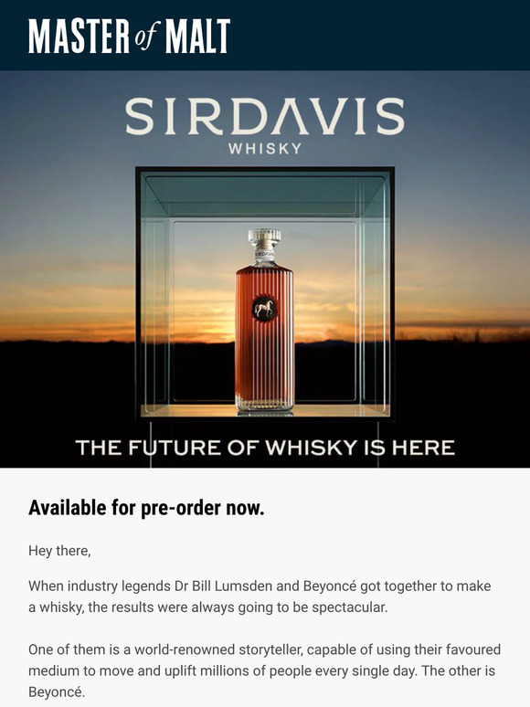 Master of Malt: Introducing SirDavis - Beyoncé’s new Whisky | Milled