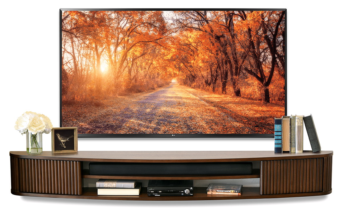Woodwaves: Curved Arc 72" Floating Console Survey | Milled
