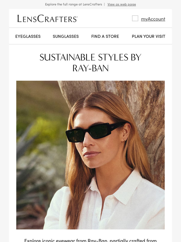 LensCrafters: Discover sustainable styles from Ray-Ban | Milled
