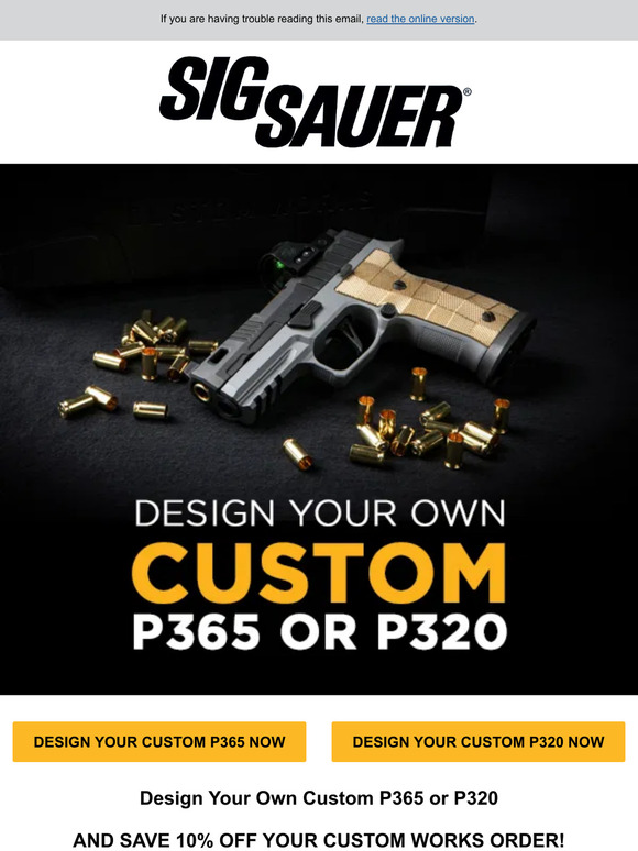 SIG SAUER: Design Your Own Custom P365 or P320 and SAVE! | Milled