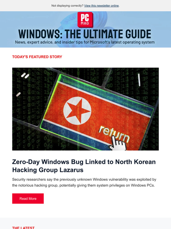 PC Mag Shop: Zero-Day Windows Bug Linked to North Korean Hackers ...
