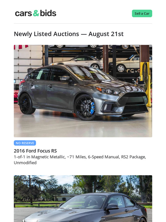 Cars & Bids: Cars & Bids Today | Milled