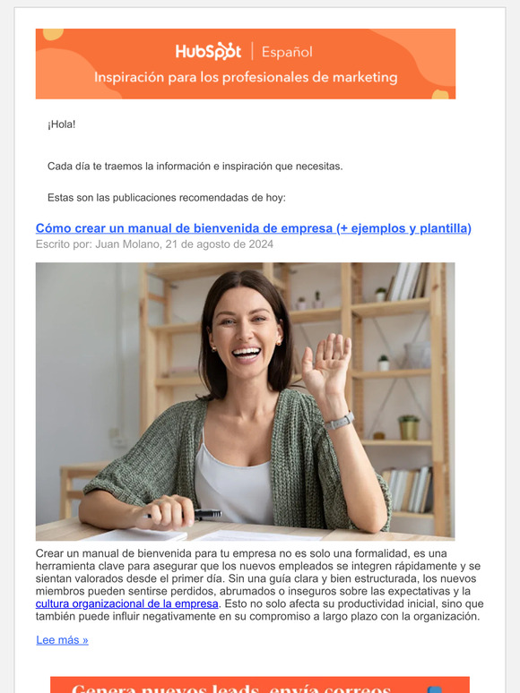 HubSpot: Cómo crear un manual de bienvenida de empresa (+ ejemplos y plantilla) | Milled