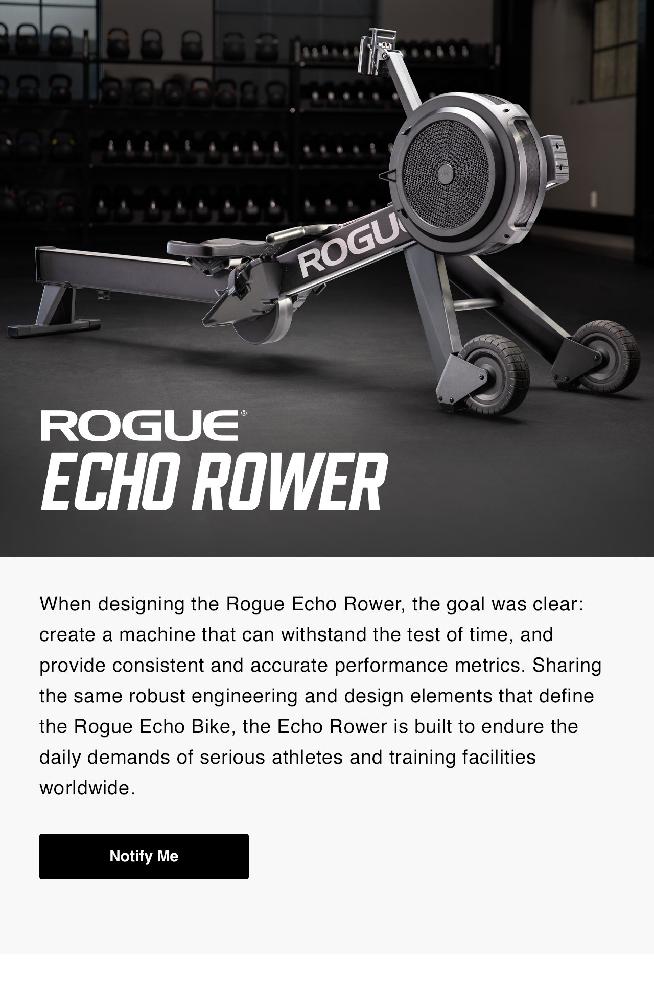 Rogue Fitness: Just Launched: Rogue Echo Rower | Milled