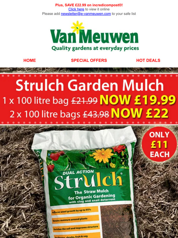 Van Meuwen: Weed Suppressing Strulch - Customer Favourite! | Milled
