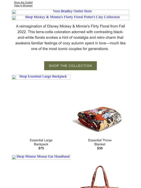 Vera Bradley: Arrived: Mickey & Minnie Potter's Clay! | Milled