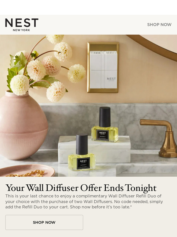 NEST: Final hours: Buy two Wall Diffusers and get a Refill Duo on us ...