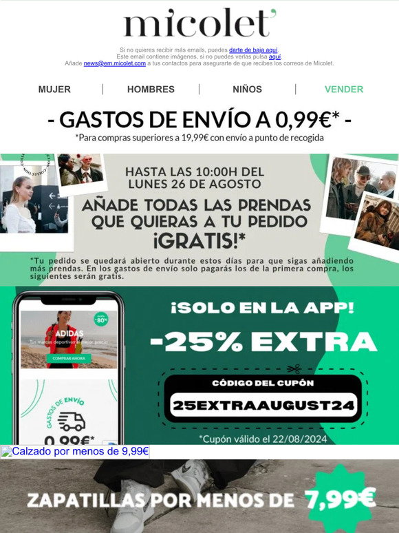 Chicplace: 💥-25% EXTRA en la App de Micolet | Milled