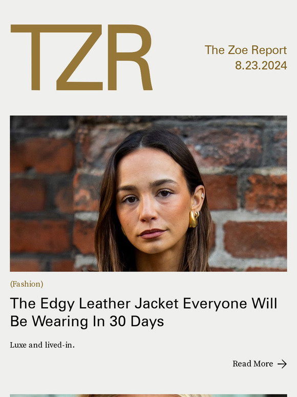 The Zoe Report: The Edgy Leather Jacket Everyone Will Be Wearing In 30 ...