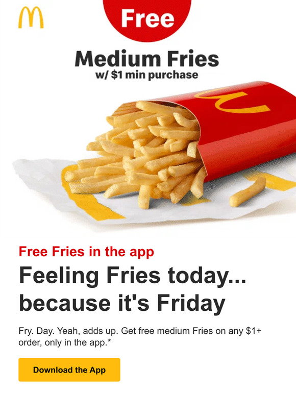 McDonald's: it’s free fries Friday | Milled