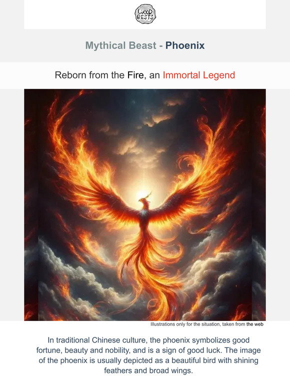 Woodbest: 🔥Divine Beast Phoenix: Reborn from the Fire, an Immortal ...