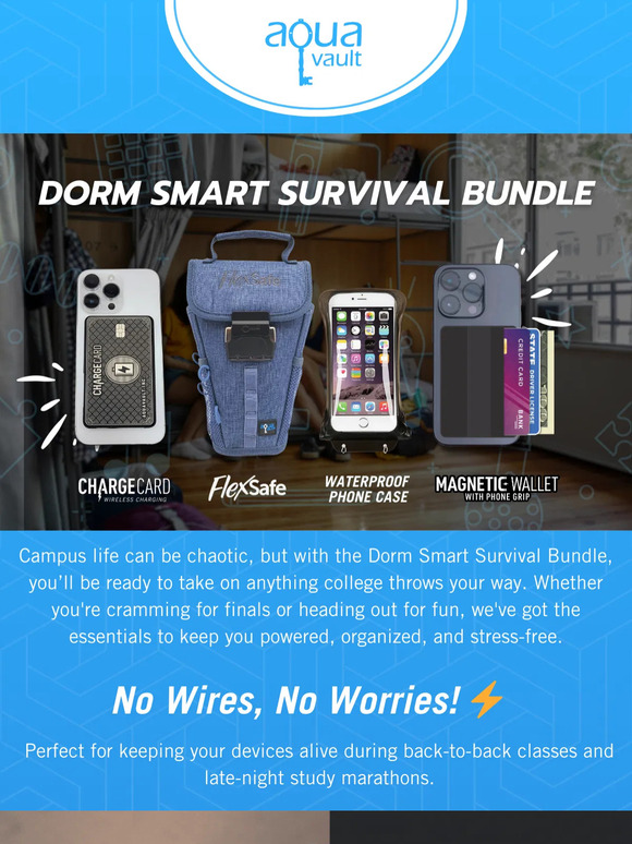 AquaVault: 🎒 Gear Up for Campus Life with the Dorm Smart Survival Bundle! 🛡️ | Milled