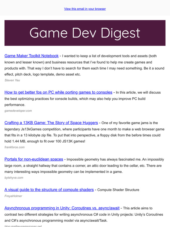 Game Dev Digest: Issue #247 - Shader Guides, Toolkits, and more | Milled