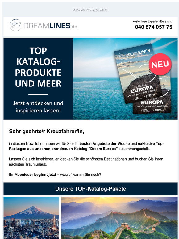 Dreamlines: Die besten Angebote der Woche und die Top-Packages aus ...