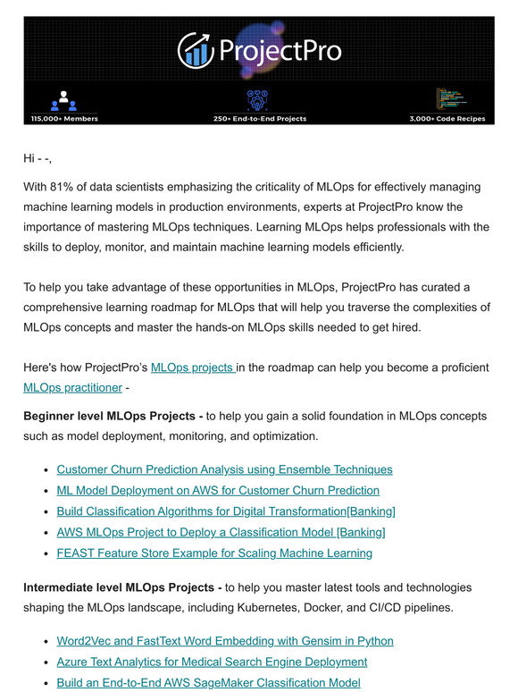 ProjectPro: Build 16 Production-Grade MLOps Projects With ProjectPro ...