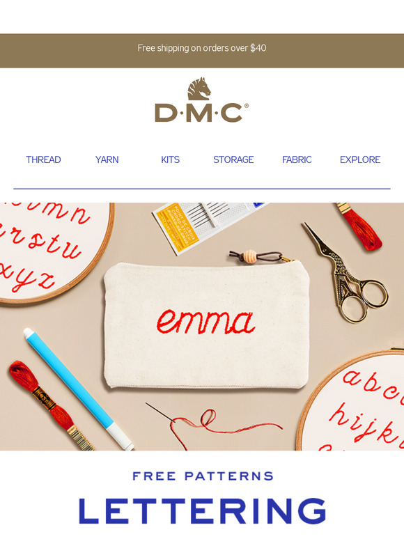 DMC: Free Patterns: Lettering 🔤 | Milled