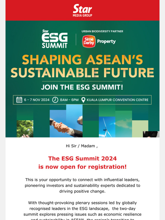 The Star: Join the ESG event of the year | ESG Summit 2024 | Milled