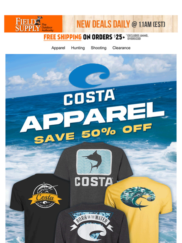 Field Supply: 🎣 Catch of the Day: Costa Apparel – Reel in 50% Savings 👕 ...