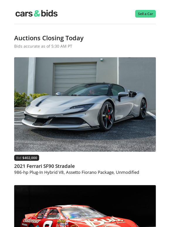 Cars & Bids: Cars & Bids Today | Milled