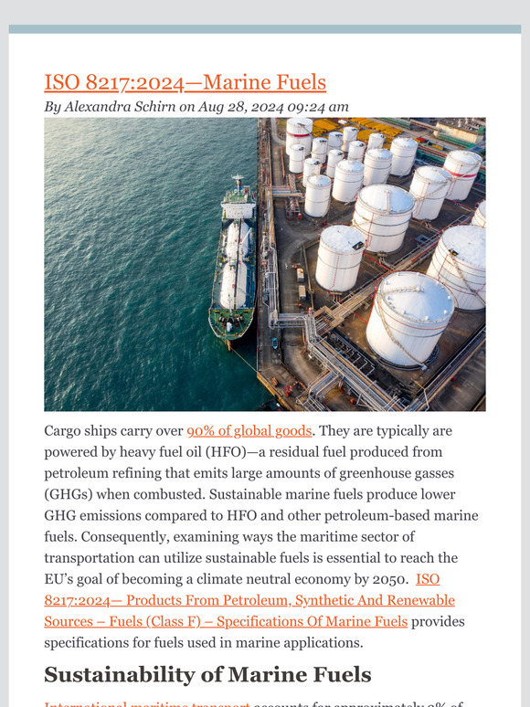 ANSI: New from the ANSI Blog: ISO 8217:2024—Marine Fuels | Milled