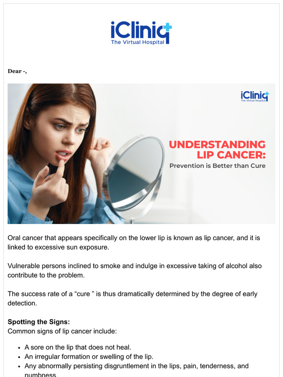 iCliniq: Lip cancer - Tips to Recognise and Prevent! | Milled