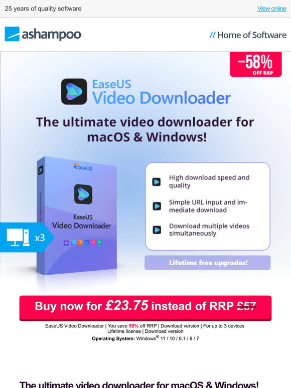 Ashampoo: +++ Brand new +++ EaseUS Video Downloader - The ultimate ...