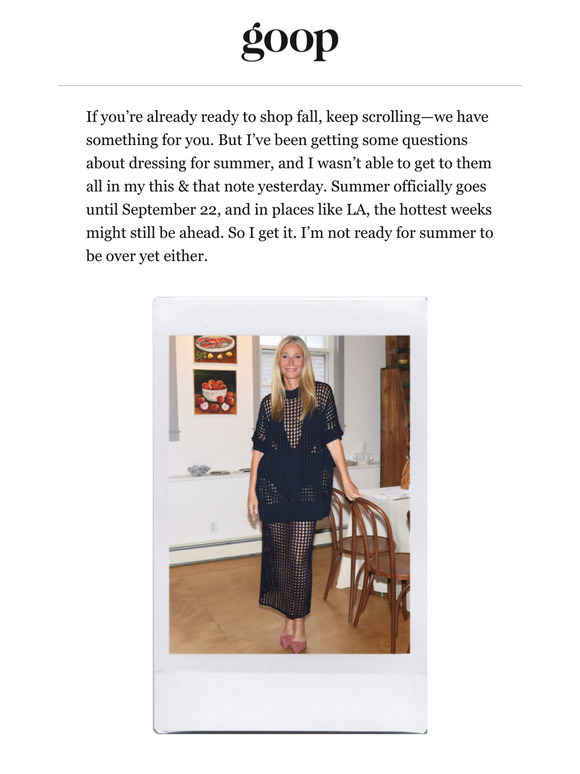 goop Email Newsletters: Shop Sales, Discounts, and Coupon Codes