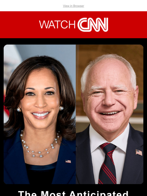 CNN: Tonight: hear from Kamala Harris and Tim Walz. | Milled
