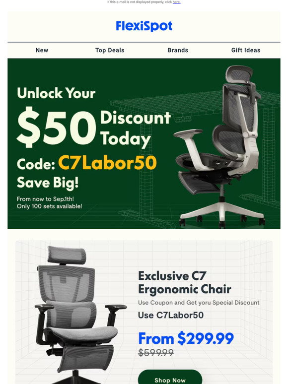 Flexispot: Save Big！Unlock your $50 Discount on FlexiSpot Ergonomic ...