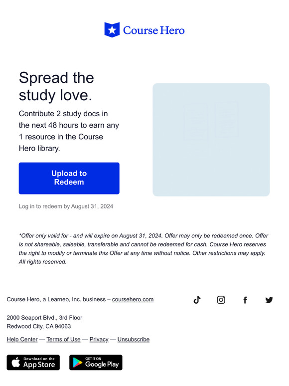Course Hero: Earn a study resource 5 times as fast 🏃‍♀️ | Milled