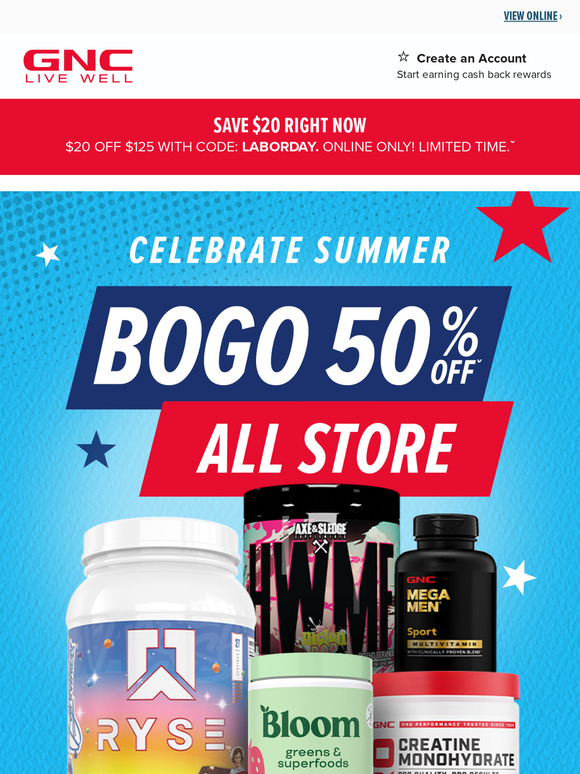 GNC: 💯 EVERYTHING we’ve got—on sale now! 💯 | Milled