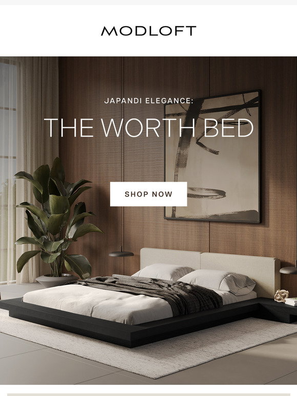 MODLOFT: The Ultimate in Japandi Elegance: The Worth Bed | Milled
