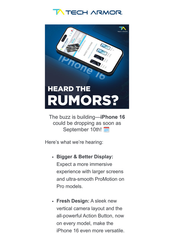 TechArmor: iPhone 16 Rumors Are Heating Up! | Milled