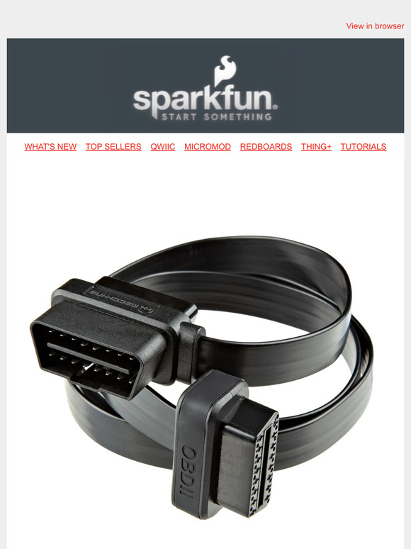 SparkFun: Extend Your OBD-II Connection with Macchina Extender Cable and more! | Milled
