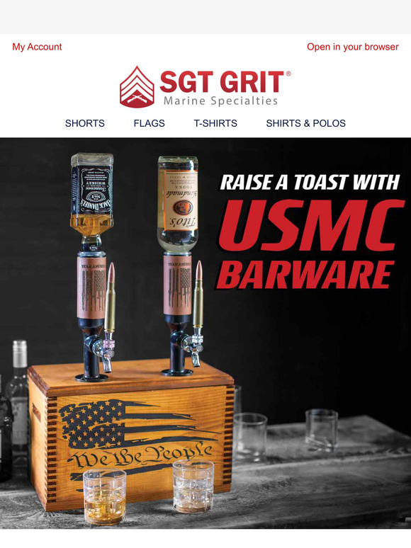 Sgt. Grit Marine Specialties: Raise a Toast with Our USMC Barware ...