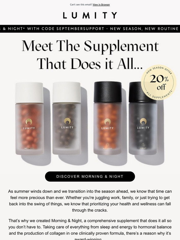 Lumity: Meet The Supplement That Does it All | Milled