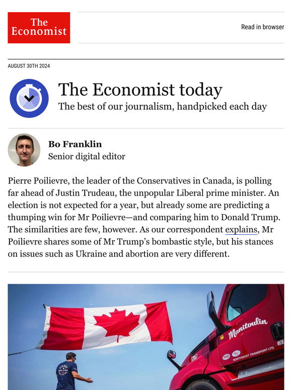 The Economist: Canada’s Conservatives are crushing Justin Trudeau | Milled
