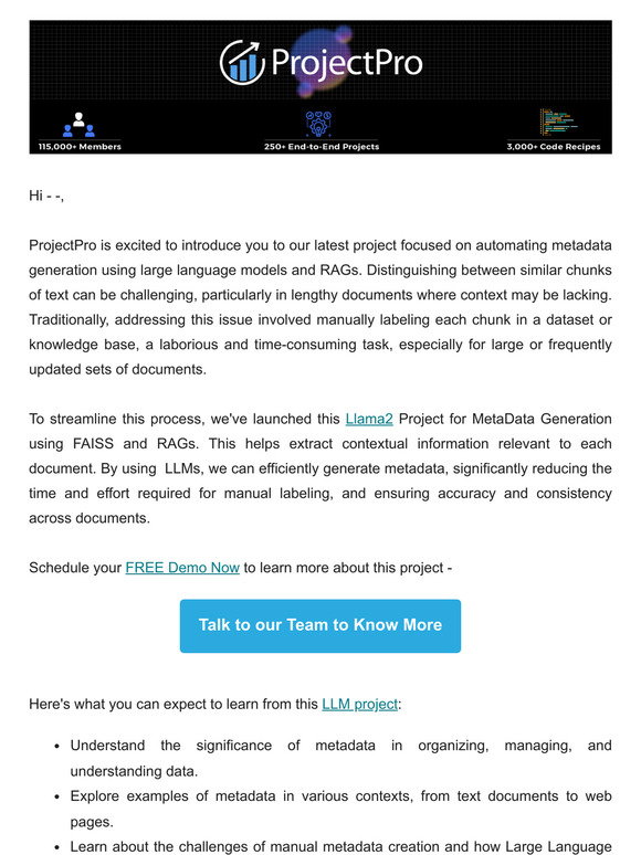 ProjectPro: Build Your First Llama2 Project with ProjectPro | Milled